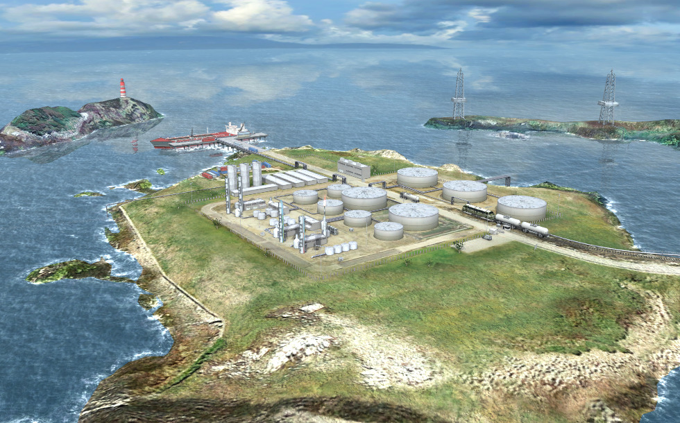 Oil refinery - 3D үзэгдэл - MN Mozaik цахим боловсрол ба сургалт