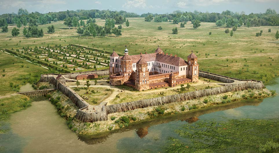 Mir Castle Complex (17th century) - 3D үзэгдэл - MN Mozaik цахим ...
