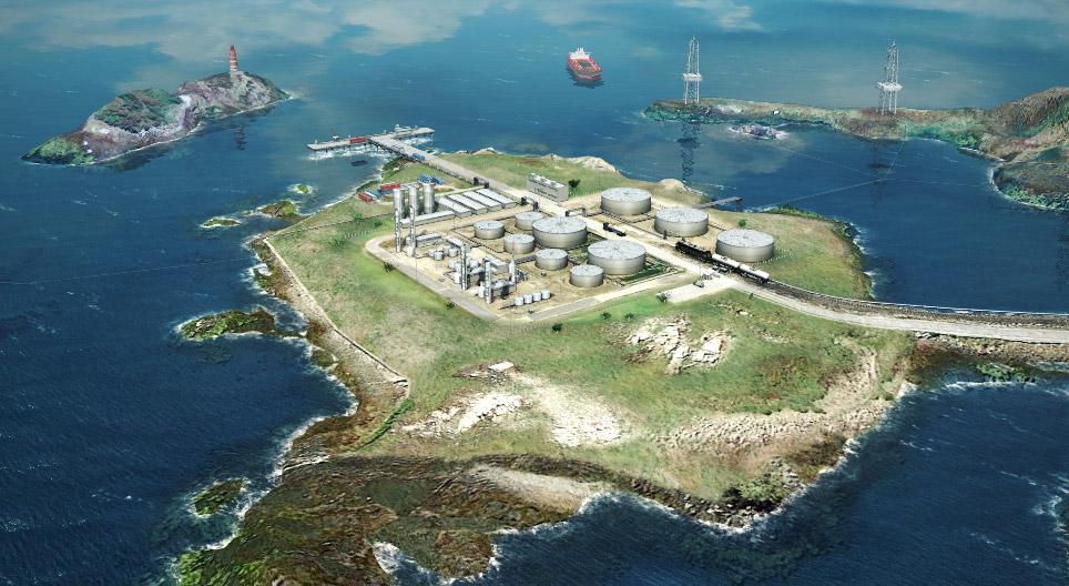 Oil refinery - 3D үзэгдэл - MN Mozaik цахим боловсрол ба сургалт