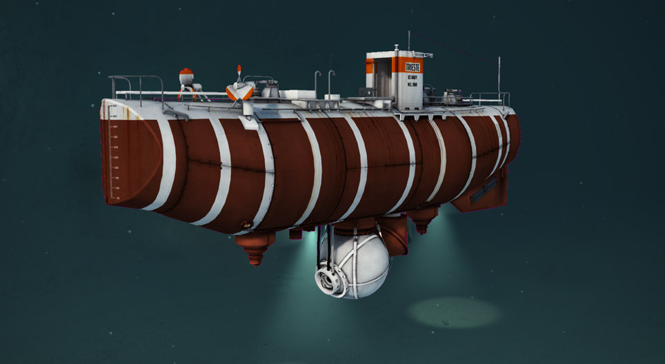 The bathyscaphe Trieste - 3D үзэгдэл - MN Mozaik цахим боловсрол ба сургалт